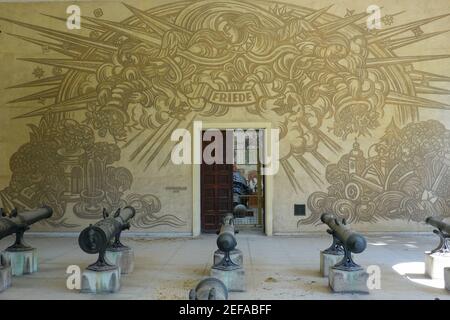 Wien, Arsenal, Heeresgeschichtliches Museum, Artilleriehalle Stock ...