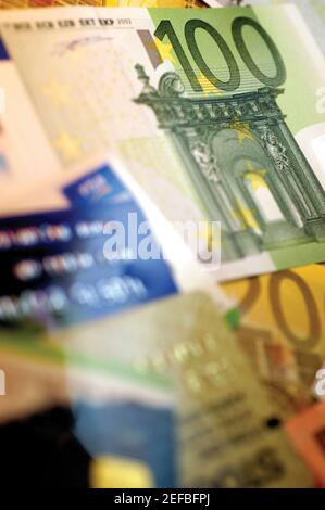 Close-up of assorted Euro banknotes in an envelope Stock Photo - Alamy