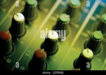Sound mixer, extreme close-up Stock Photo - Alamy