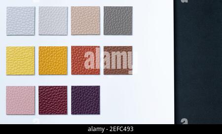 high quality italy vegetable leather sample card with 18 different ...