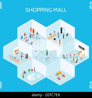 Vector illustration of retail 4 different stores Stock Vector Image ...