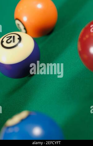 ball, green, billiard, assorted, balls, set, colorful, close, blue ...