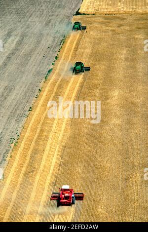 The combine harvester is a machine that combines three essential ...