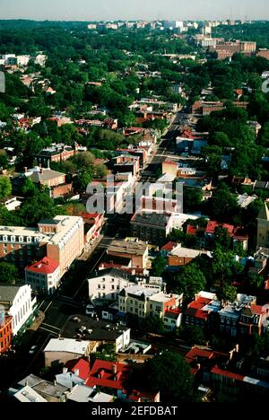"Aerial view of Georgetown, Washington, D.C.; Aerial view of Georgetown ...