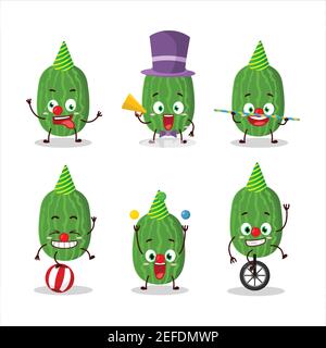 Cartoon character of cucamelon with smile expression. Vector ...