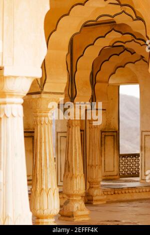 Stone Pillared Corridor Stock Photo - Alamy