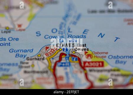 Map of the Isle of Wight Stock Photo - Alamy