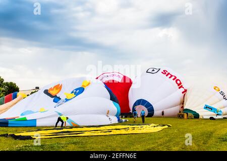 Igualada, Barcelona, July 10, 2020. 24rd European Balloon Festival ...