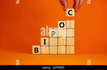 BIPOC symbol. Abbreviation BIPOC, black, indigenous and people of color ...