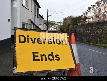 UK Road Signs as found on streets of North Devon Stock Photo - Alamy