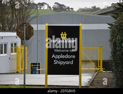 Harland and Wolff shipyards, Appledore Stock Photo - Alamy