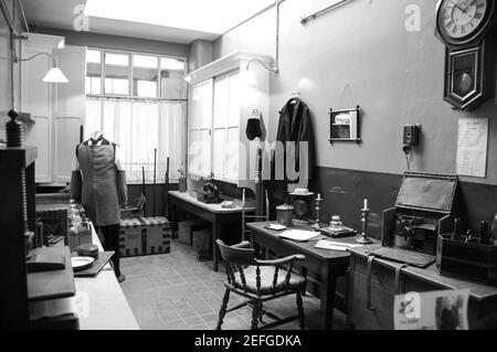 The kitchen at Cragside, Rothbury, Northumberland, the home of Lord ...