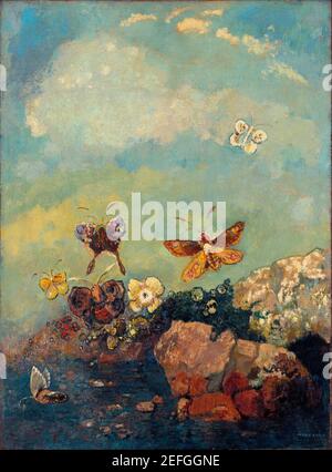 Odilon Redon - Butterflies Stock Photo - Alamy