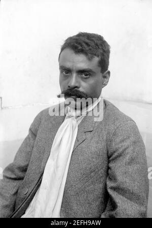 Emiliano Zapata in 1914, was one of the military leaders of the Mexican ...