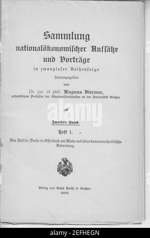 OF Dullo Biermer 1908 01 Stock Photo - Alamy