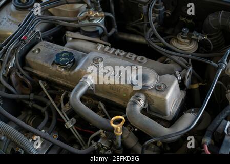 Detail of a turbo diesel engine used inside a car Stock Photo - Alamy