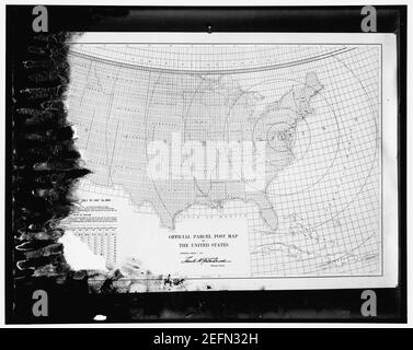 Official Parcel Post Map of the United States Stock Photo - Alamy