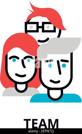 Our team about people management header design web connected ...