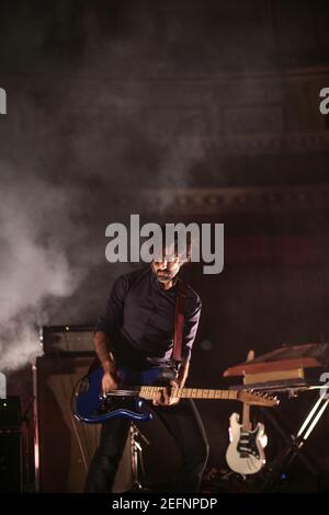 Munaf Rayani of Texan post-rock band Explosions in the Sky performing ...