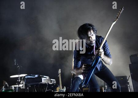 Munaf Rayani of Texan post-rock band Explosions in the Sky performing ...