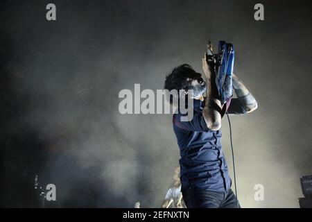 Munaf Rayani of Texan post-rock band Explosions in the Sky performing ...