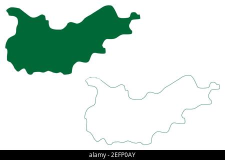 Tawang district (Arunachal Pradesh State, Republic of India) map vector ...