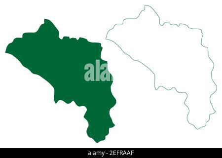 Upper Siang district (Arunachal Pradesh State, Republic of India) map ...