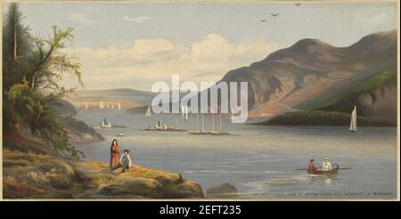 'On the Hudson, View of Break Neck Hill' is a landscape painting ...