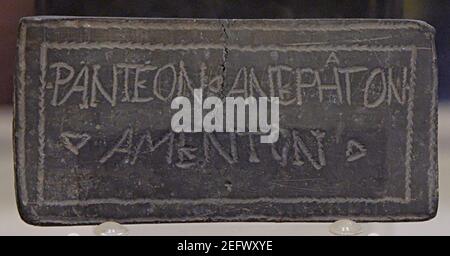 Opisthographic defixio Terme Stock Photo - Alamy