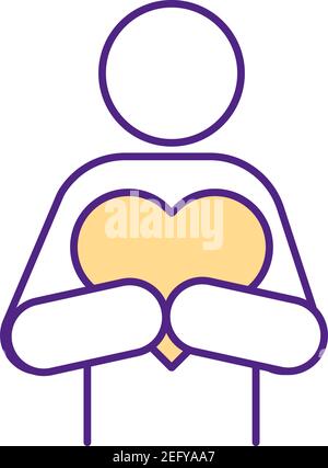 Forgiveness line icon. Simple element from social activity collection. Creative Forgiveness ...