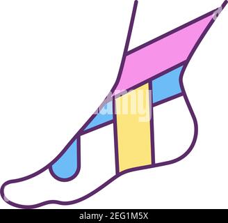Ankle foot support icon outline vector. Orthopedic anatomy. Support ...
