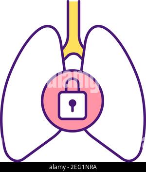 Difficulty breathing Simple vector icon. Illustration symbol design ...