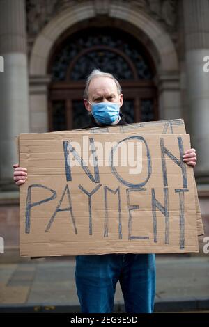Glasgow Scotland, UK. 18 February 2021. Pictured: Sean Clerkin. Credit ...