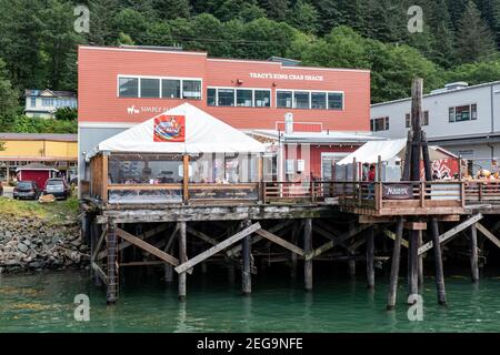 Famous Tracy's Crab Shack in Juneau, Alaska, USA Stock Photo - Alamy