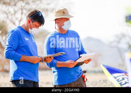 Saudi staff on the podium during the Prize Giving Ceremony and Finish ...