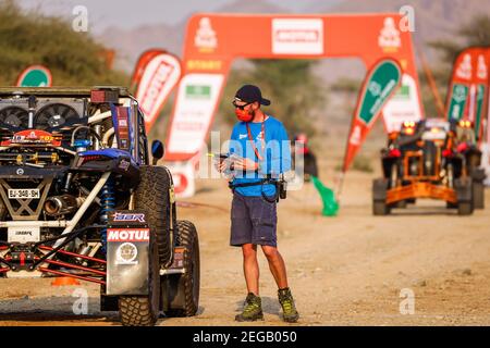 ASO Staff, portrait during the Dakar 2021's Prologue and start podium ...