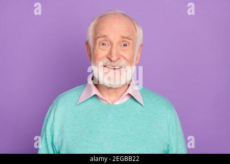 Photo of excited overjoyed surprised funky man middle age hold paper ...