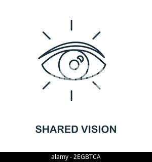 Shared Vision icon. Simple element from management collection. Creative ...