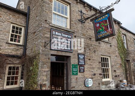 The Green Dragon inn pub near The Hardraw Force waterfall near Hawes ...