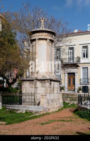 Tower of the Winds, an octagonal Pentelic marble clocktower in the ...