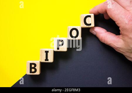 BIPOC black indigenous people of color symbol. Concept words BIPOC ...