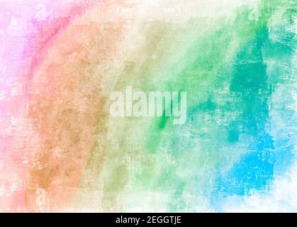 Watercolor grunge background in rainbow colors. Vintage poster, banner ...