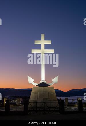 Lyle Hill, The Free French Memorial, Monument, Cross, Anchor, Greenock ...