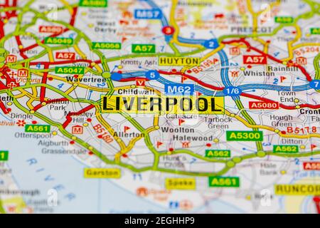 Map of Liverpool Stock Photo - Alamy