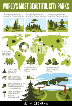 Landscape planning vector infographic template. Urbanization ...