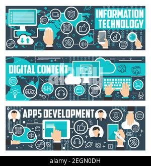 laptop technology with social apps information Stock Vector Image & Art ...