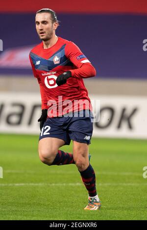 LILLE, FRANCE - FEBRUARY 18: Yusuf Yazici of LOSC Lille during the UEFA ...