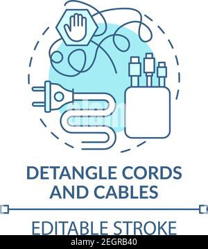Detangle cords and cables concept icon Stock Vector Image & Art - Alamy