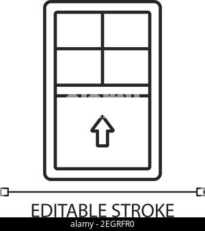Sliding windows linear icon Stock Vector Image & Art - Alamy