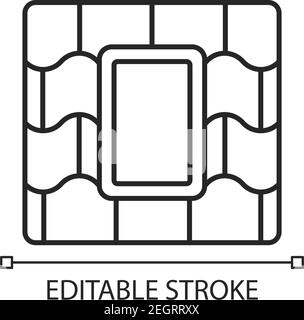 skylight installation roof line icon vector. skylight installation roof ...